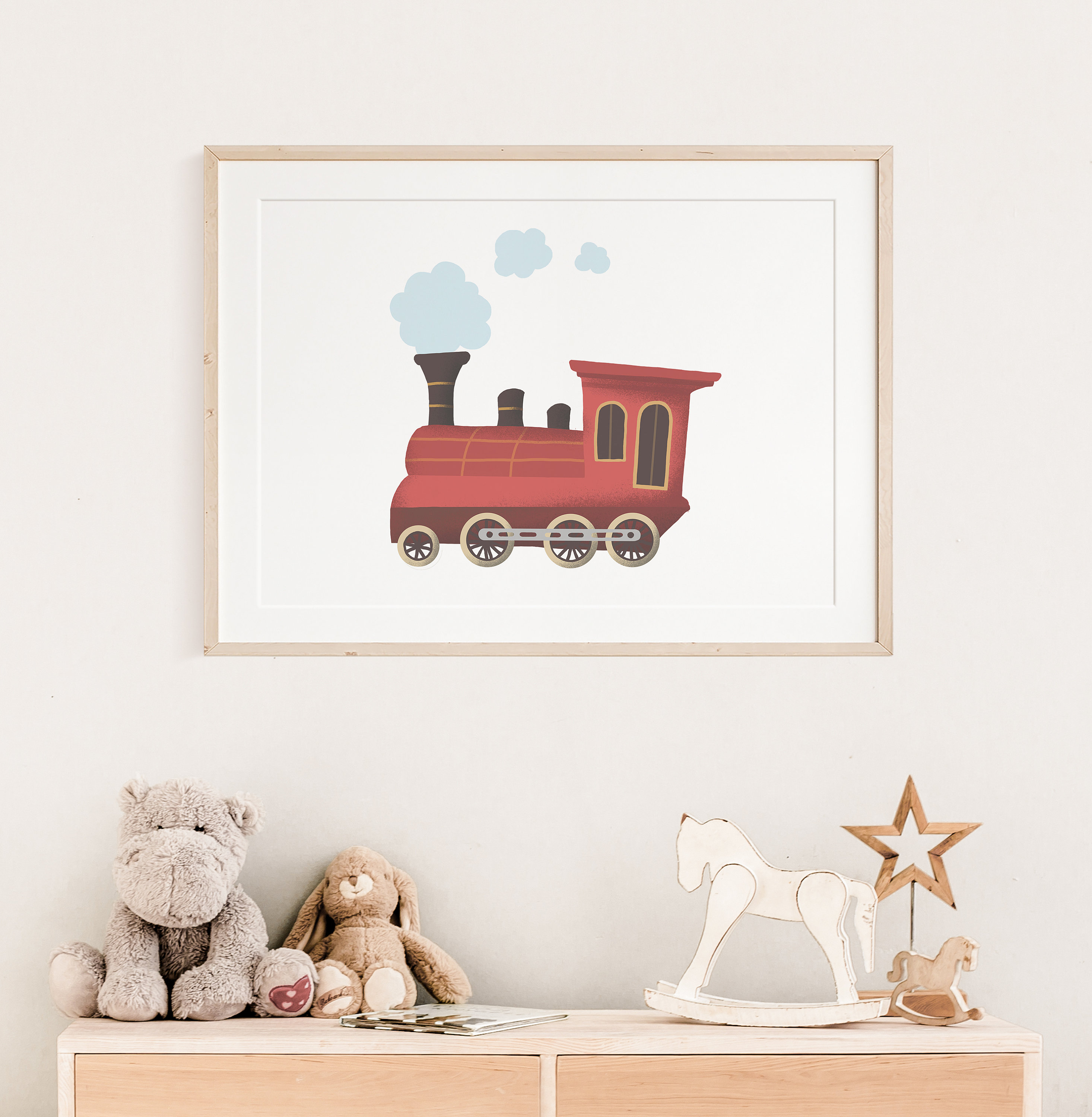 Locomotive Poster I Train Poster, Train Station Poster, Children's Room ...