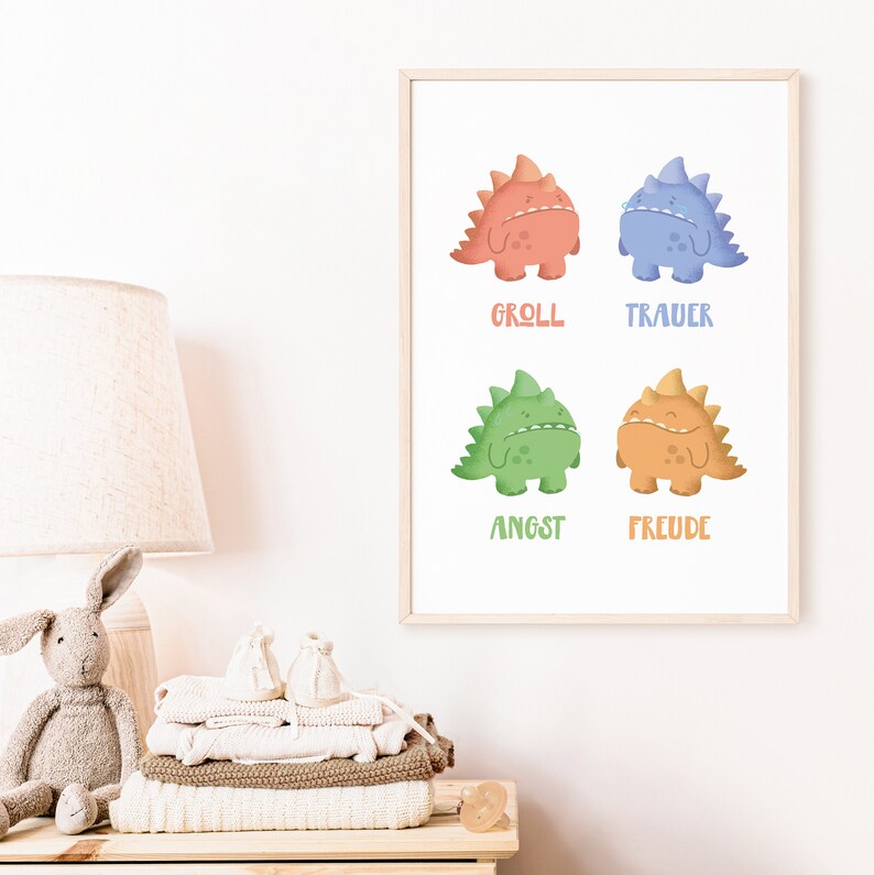 Feelings Monster German I Emotions Game Dino Dreaming - Etsy