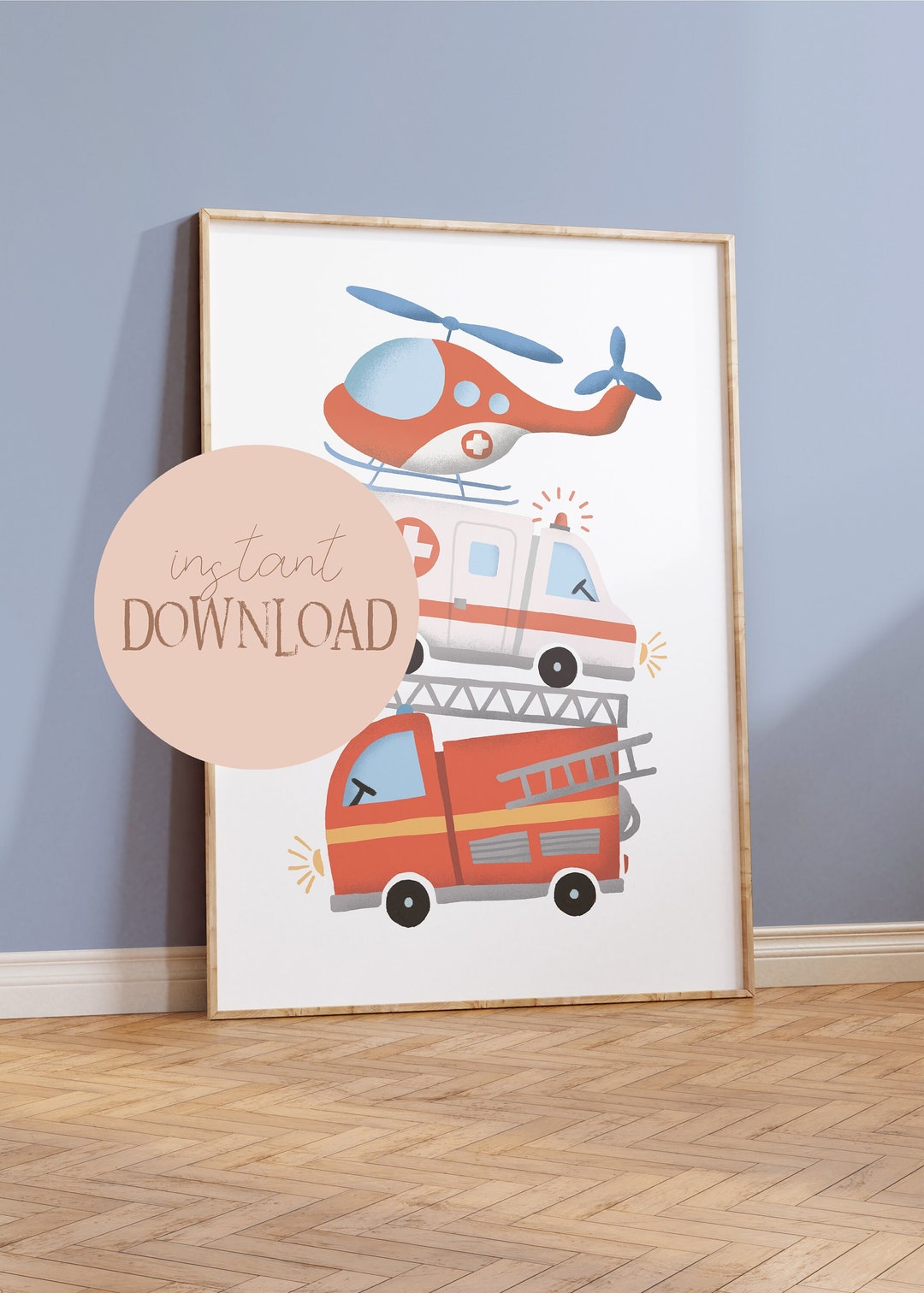 Rescue Team I Fire Brigade, Ambulance, Helicopter, Poster Vehicles ...