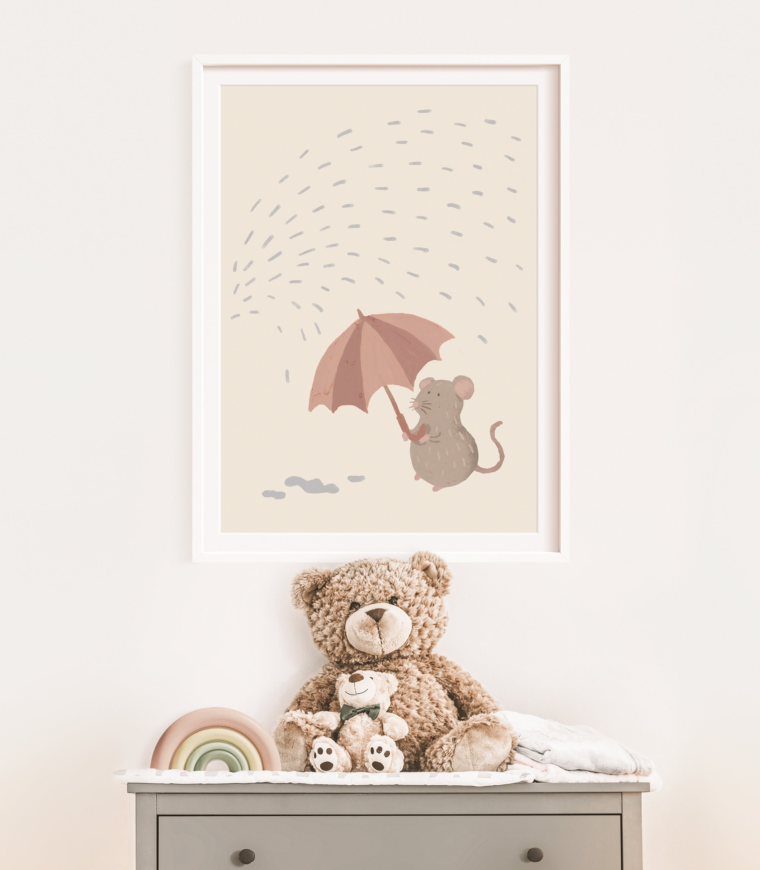 Mattis Mouse Poster Brown I Children's Room, Living Room Decoration ...