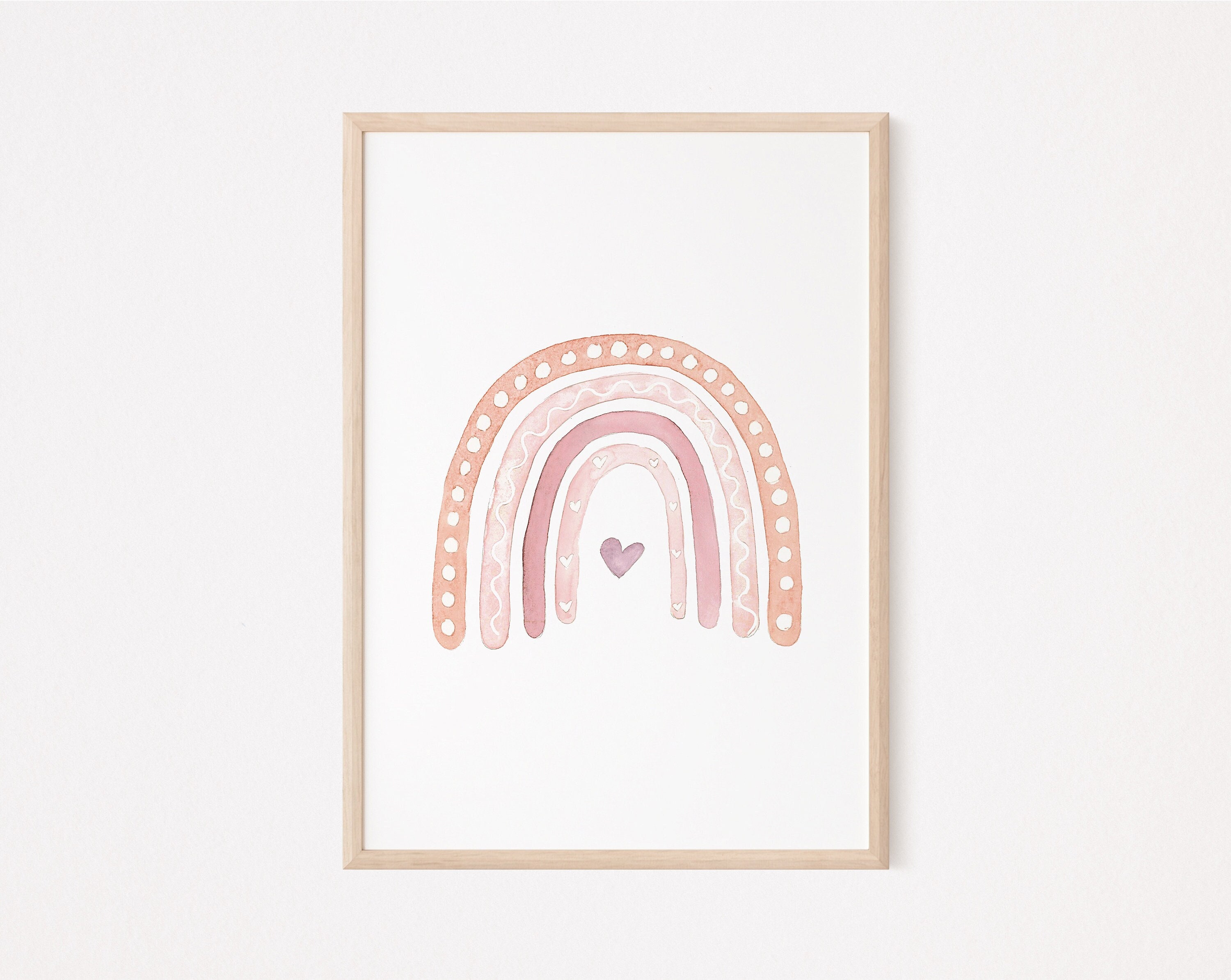 Pastel Rainbow Poster Old Pink I Living Room Decoration, Children's ...