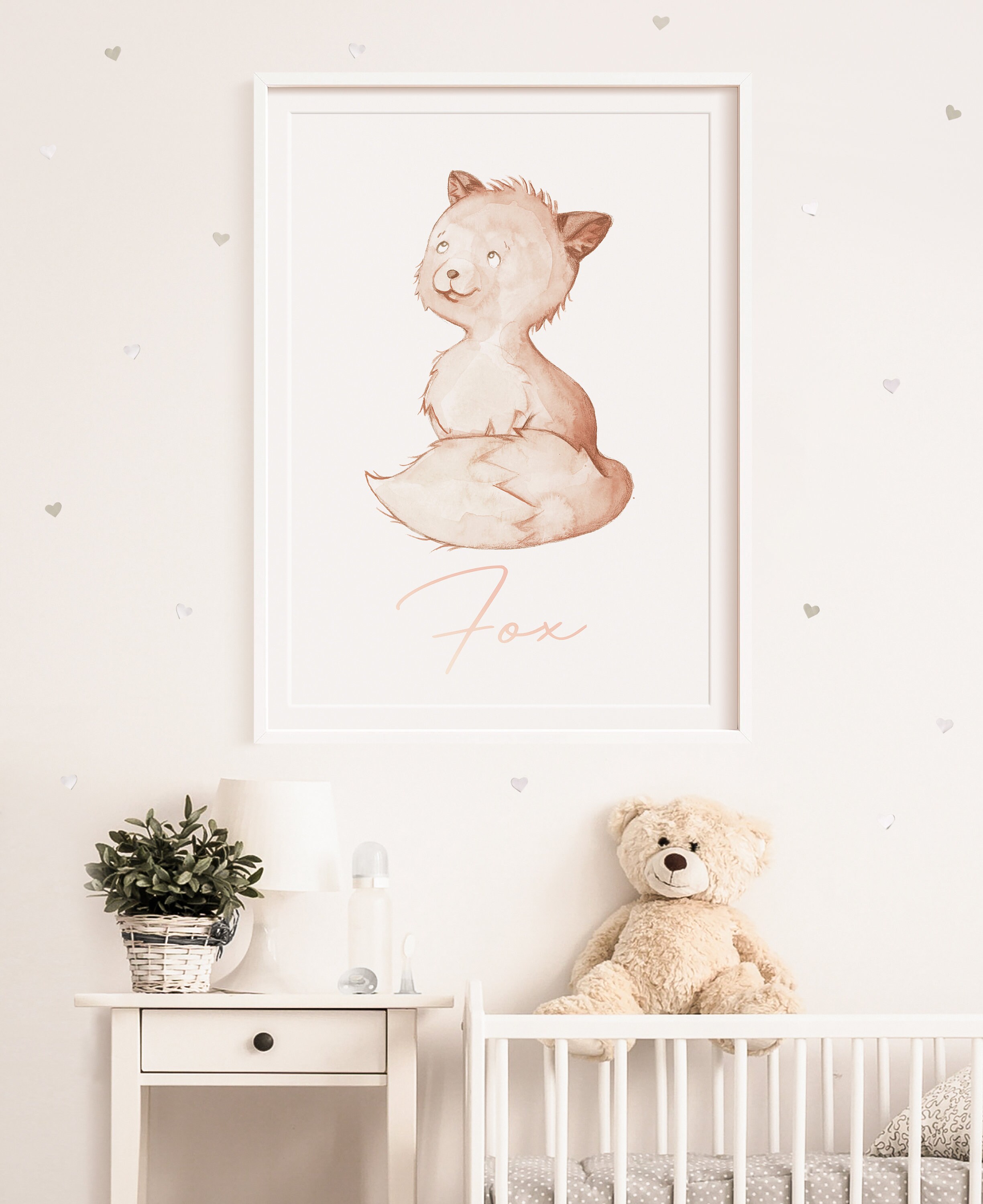 Felix Fox Poster I Fox Poster, Fox Wall Picture, Fox Wall Art, Baby ...
