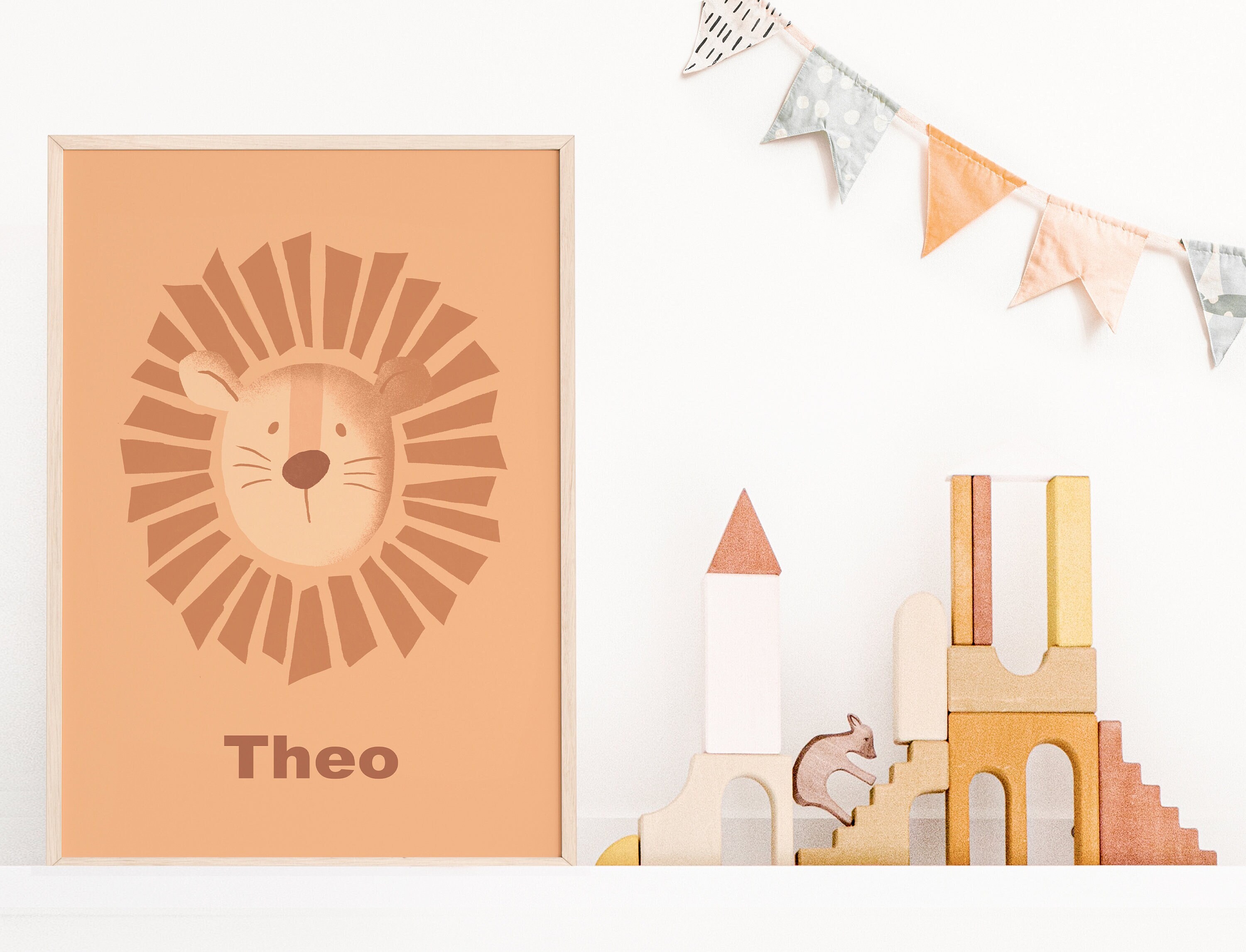 Personalized Lion Poster I Children's Room Poster Lion, Lion Poster ...