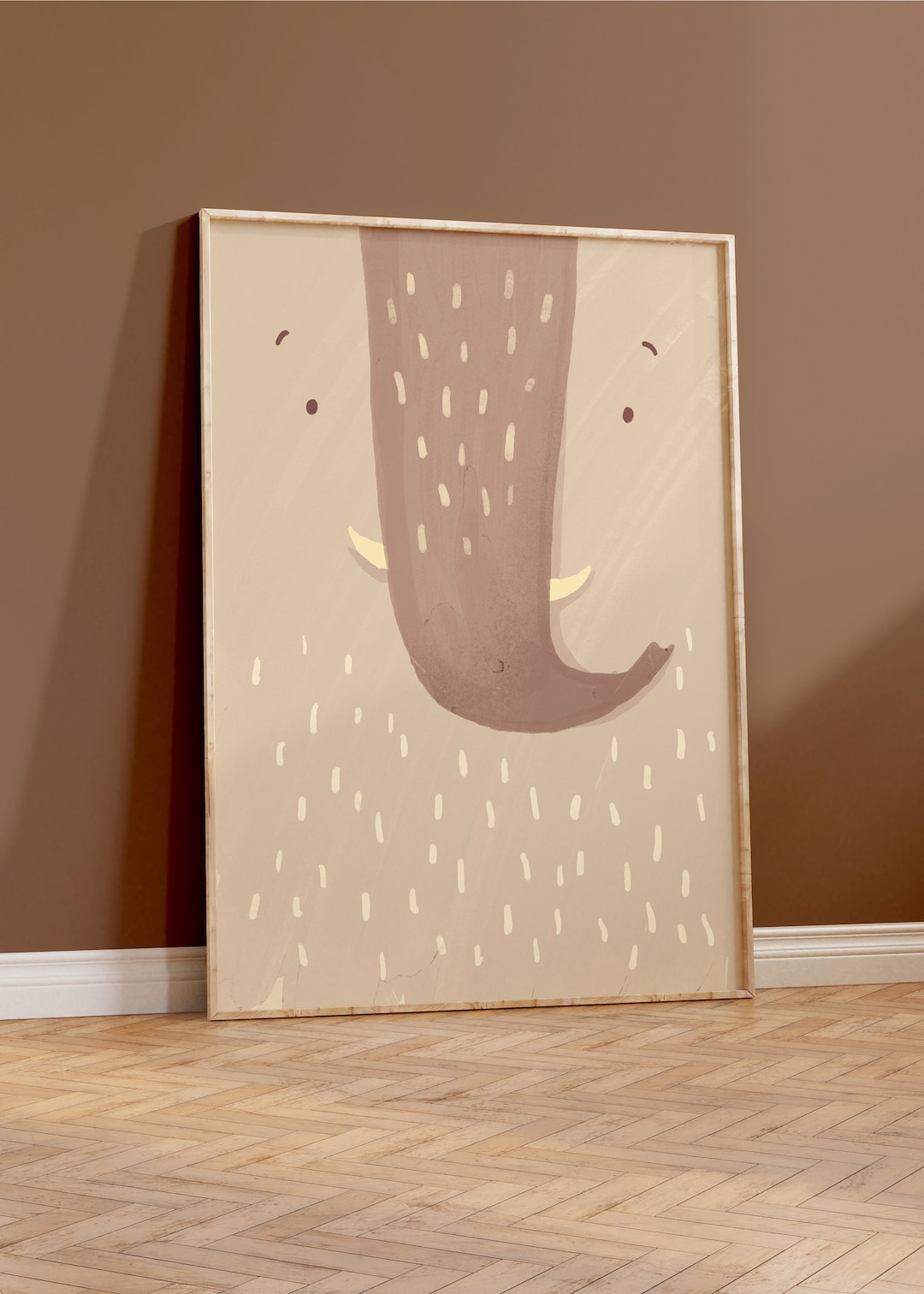 Enno Elephant Poster Beige I Safari, Jungle, Children's Room, Living ...