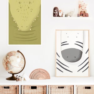 Safari Set Kai Crocodile and Enno Elephant Poster I Jungle Boho ...