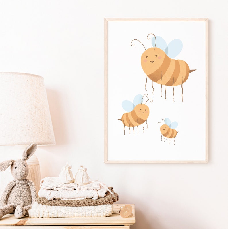 Bella Bee Poster I Bee Decoration, Wall Decor, Bee Poster, Boys Nursery ...