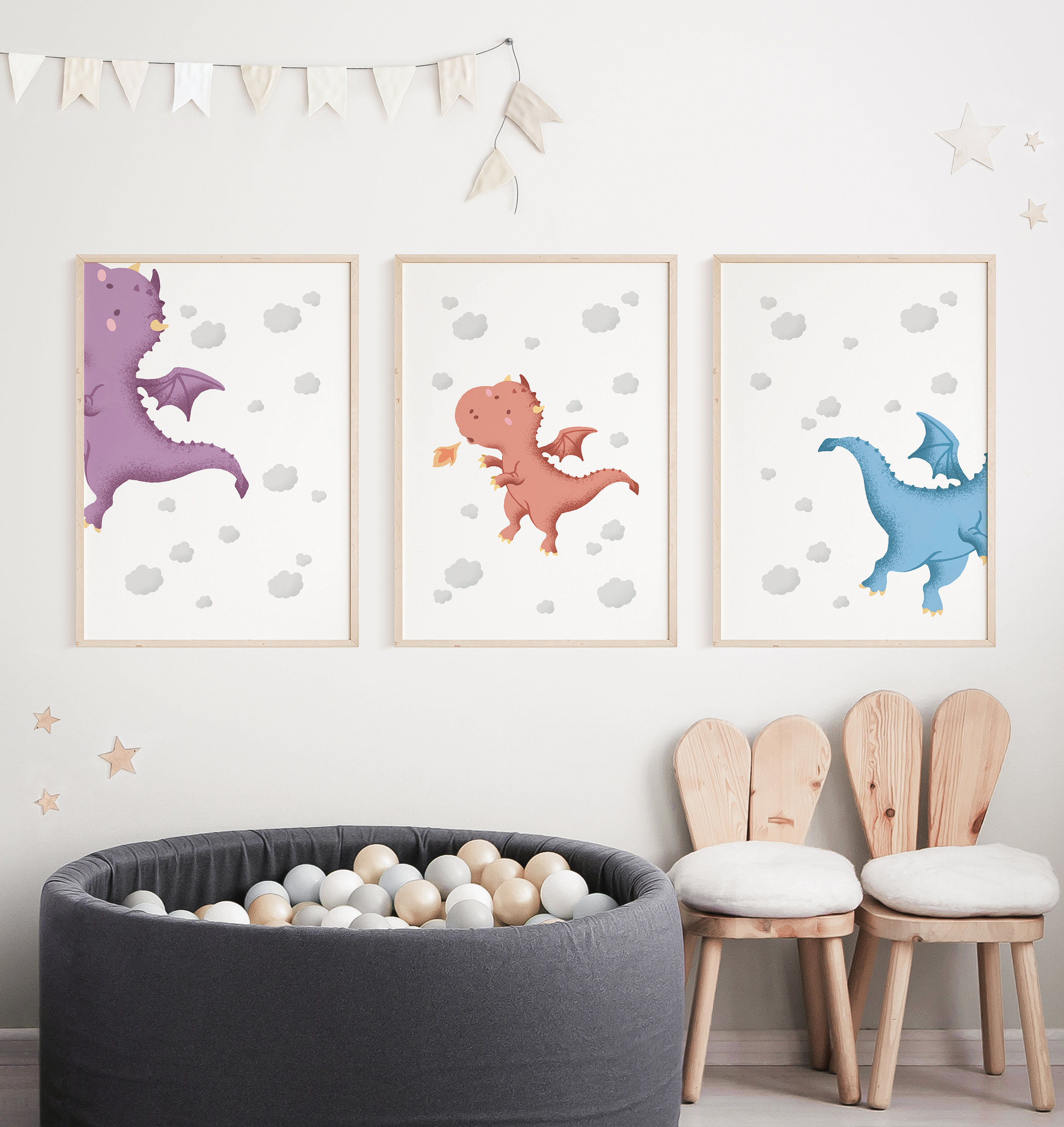 Baby Dragon Poster Set I Dragon Poster, Dragon Poster, Baby Dragon ...