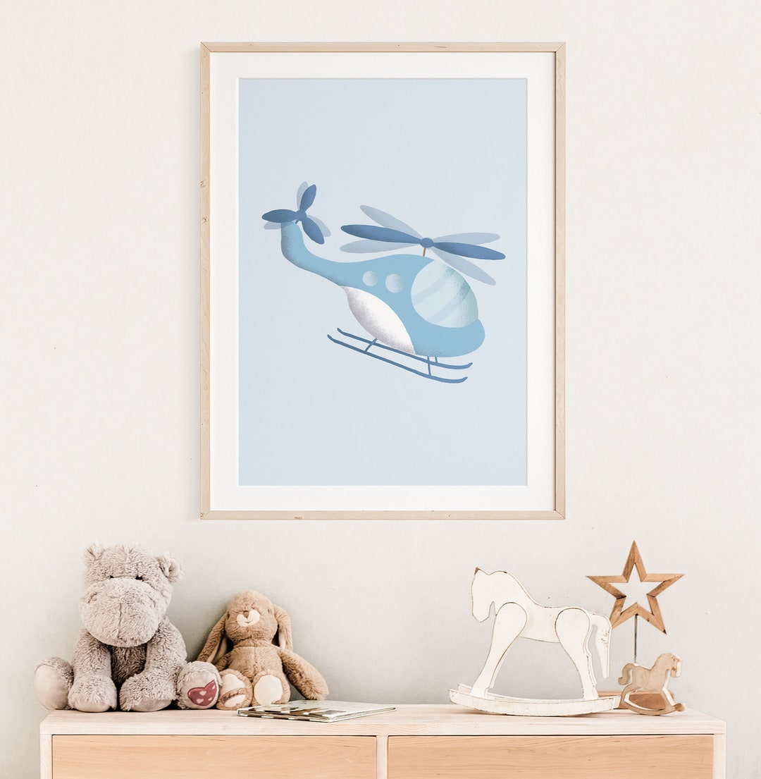 Helicopter Poster I Children's Room Poster Helicopter, Children's ...