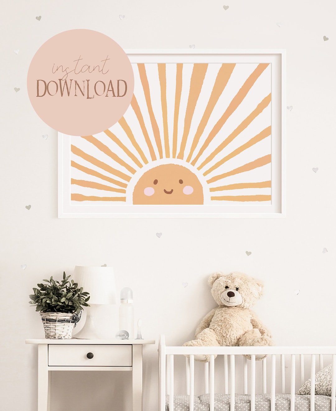 Sophie Sunshine Poster I Sun Poster, Sun Wall Decor, Sun Poster, Happy ...