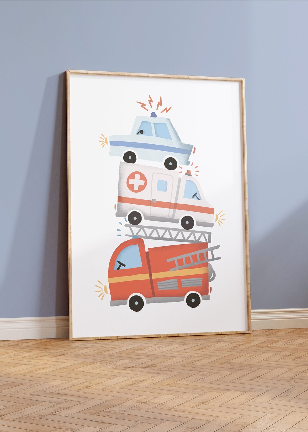 Rescue Team I Police, Fire Brigade, Ambulance, Poster Vehicles, Fire ...