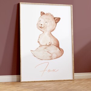 Felix Fox Poster I Fox Poster, Fox Wall Picture, Fox Wall Art, Baby ...
