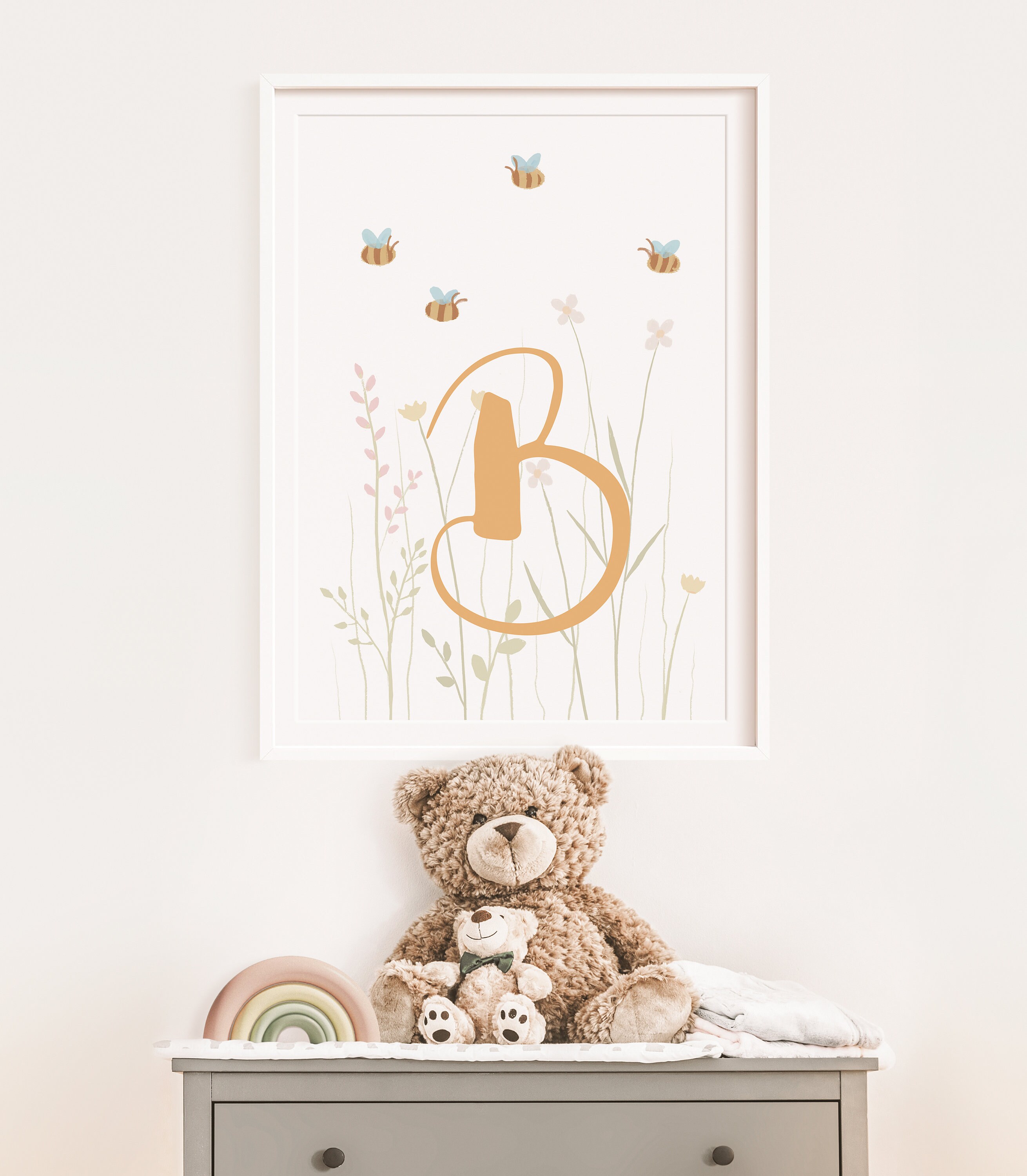Letter Poster Bee Personalized I Poster With Letters, Nature, Gift Idea ...
