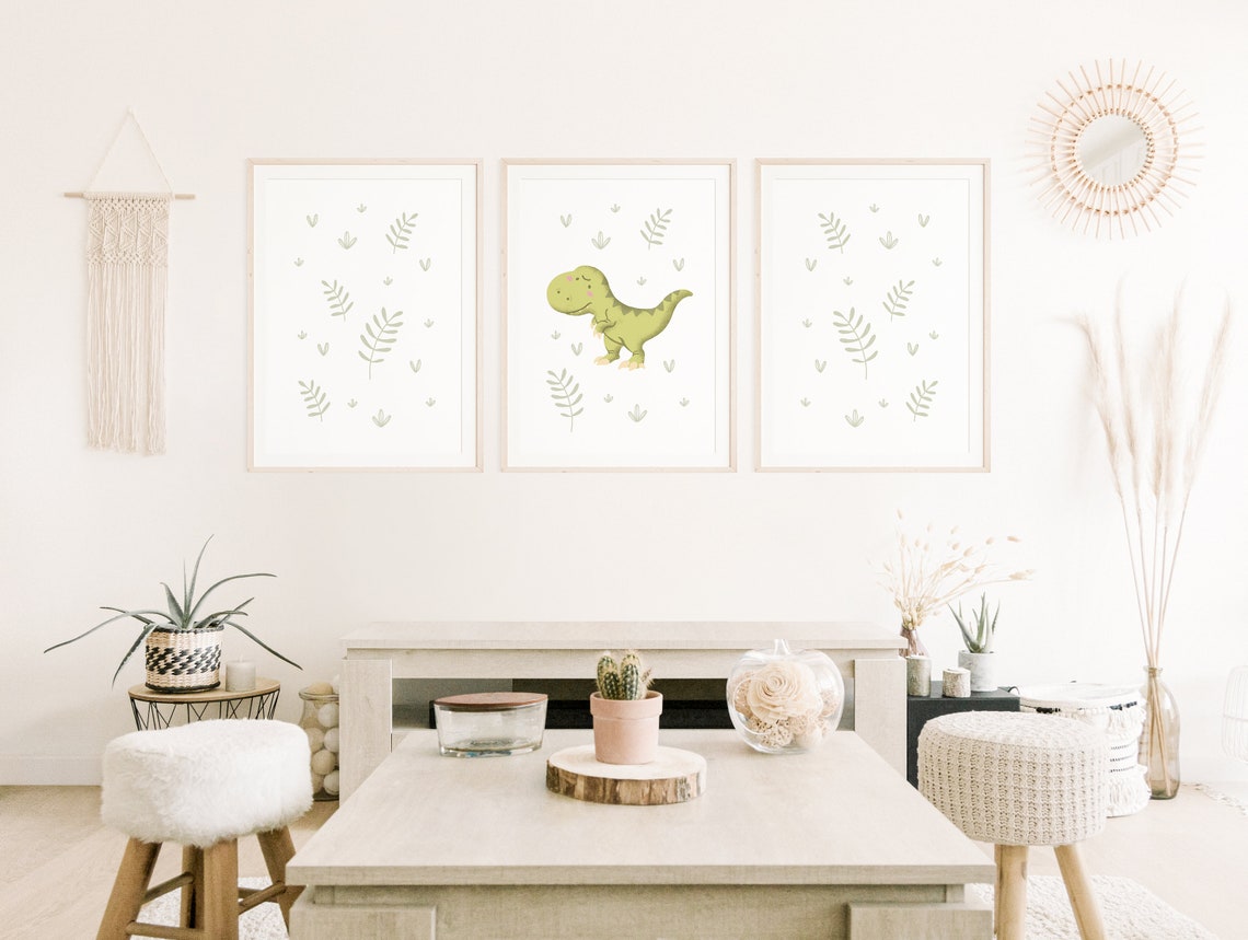 David Dino Poster Set I Dinosaur Poster, T-rex Poster, Tyrannosaurus ...