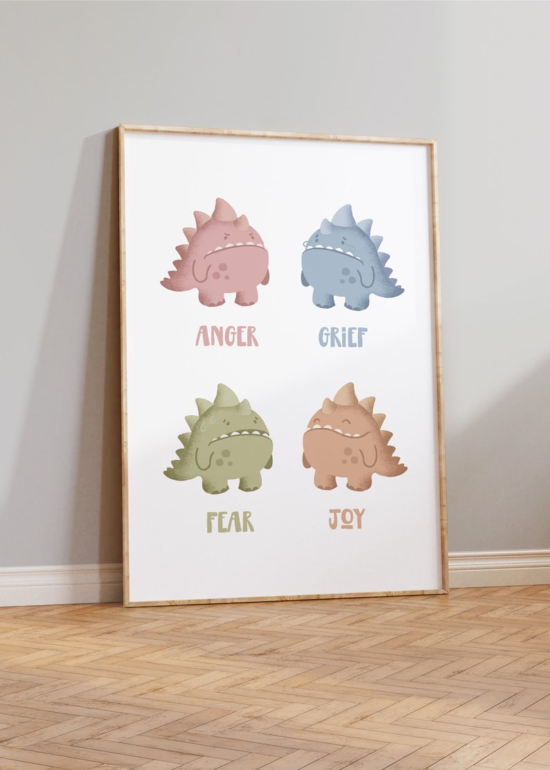 Feelings Monster Poster English Pastel I Emotions Poster, Educational ...