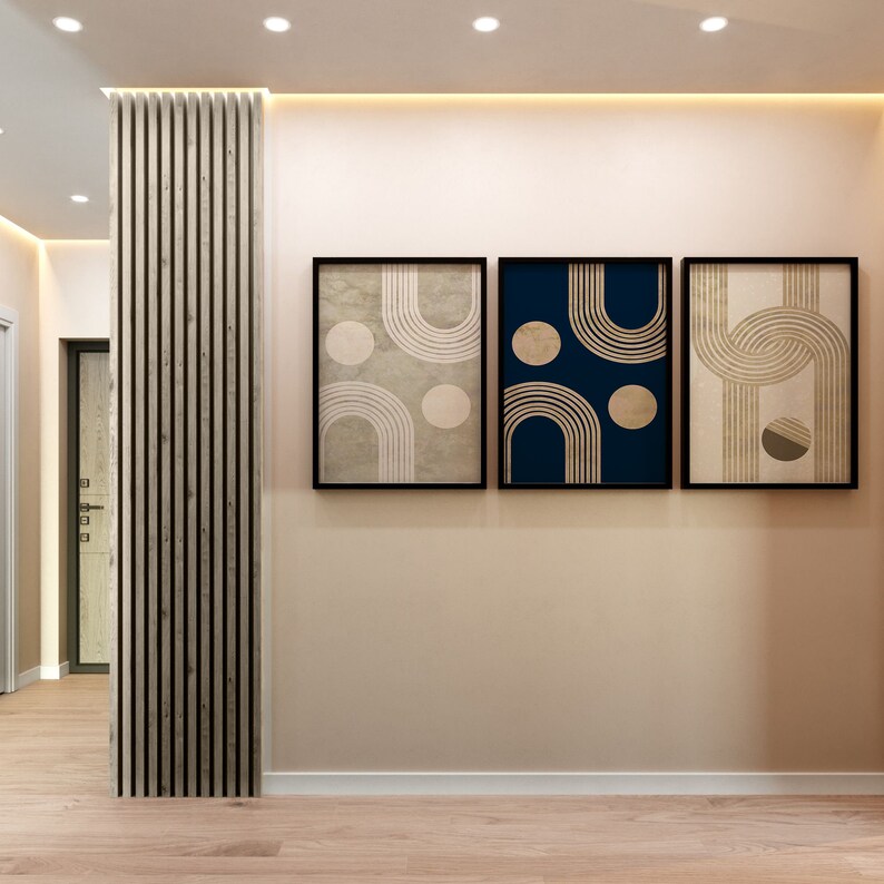 Geometric Arches, Printables Set of 3,geometric Rainbow,entryway Table ...