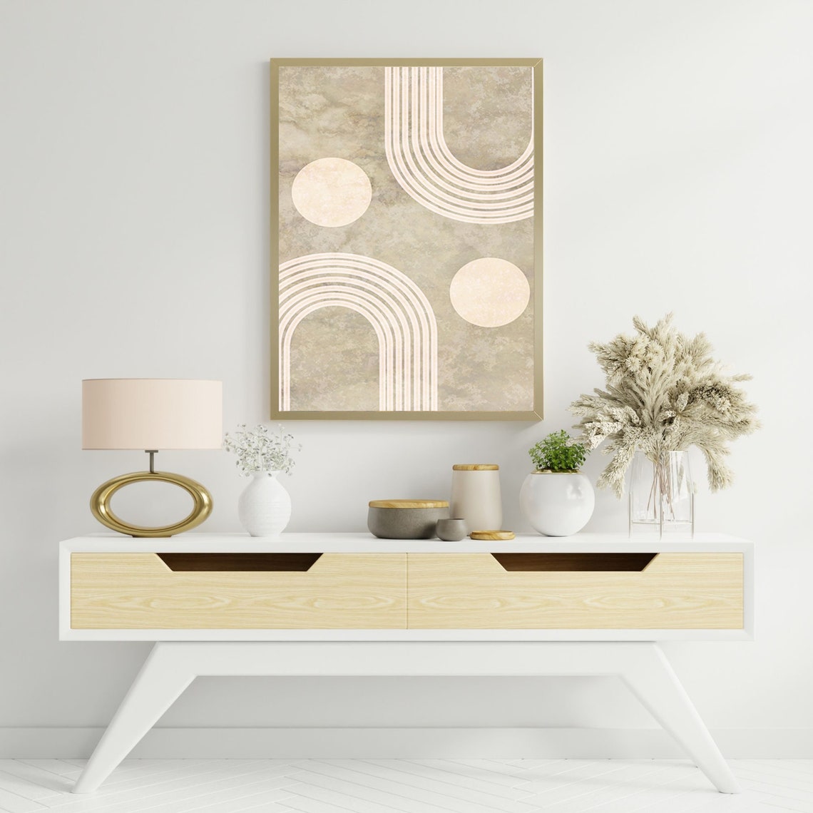 Geometric Arches, Printables Set of 3,geometric Rainbow,entryway Table ...