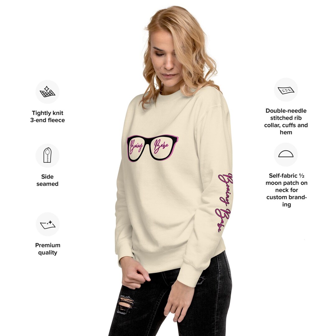Nerdy Girl...more Like Brainy Babe Premium Unisex Sweatshirt - Etsy