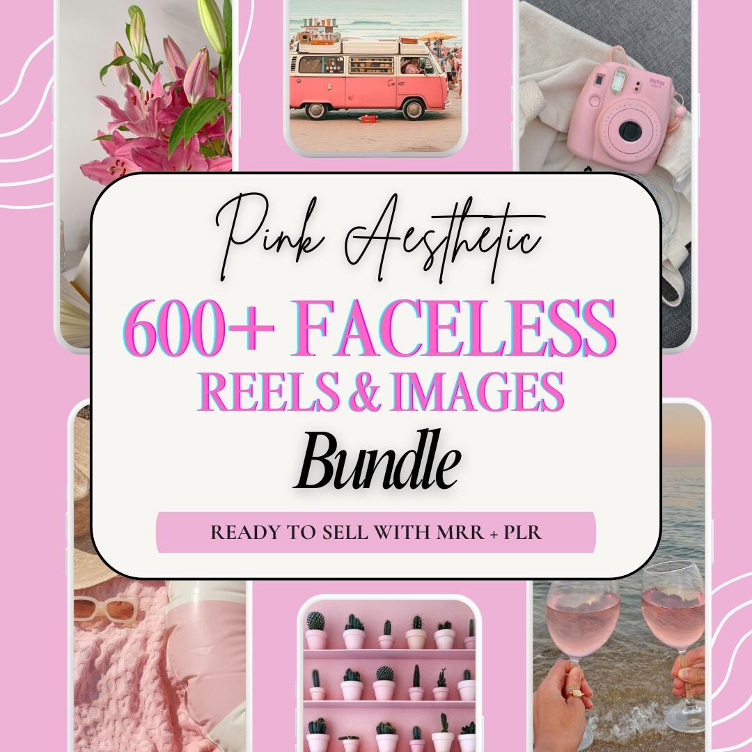 Pink Faceless Video Reels and Photo Vault | Pink Aesthetic IG Stories ...