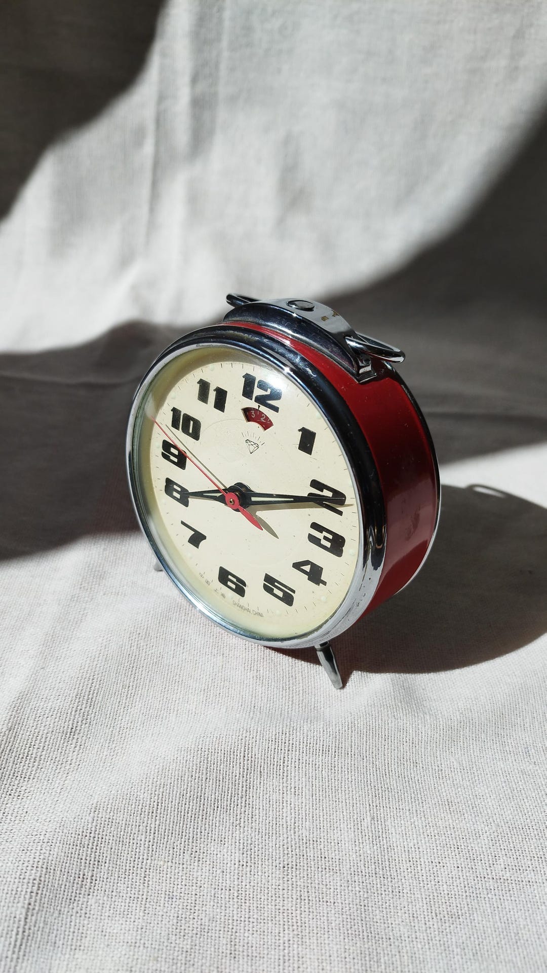 Red Alarm Clock DIAMOND Shanghai China 1950s Red Fire, 50s Nostalgic ...