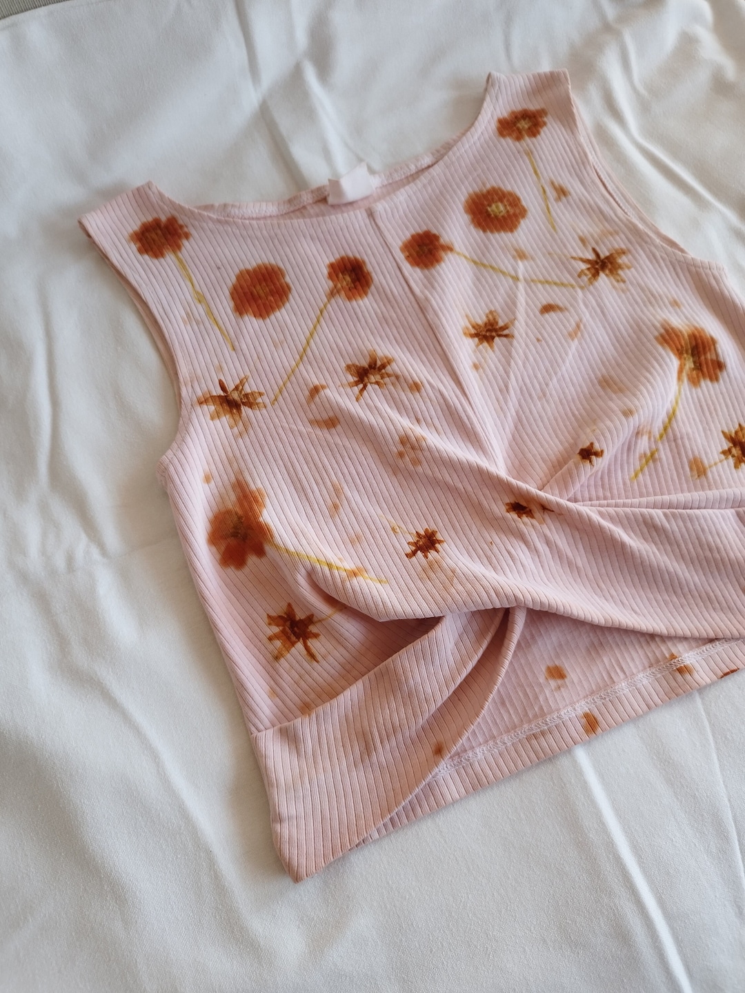 Pressed Flowers Cotton Tshirt//vintage Top Flower Power// Top ...