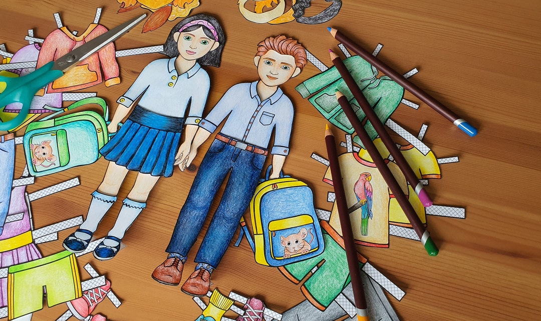 Printable Paper Dolls - School Friends - Etsy