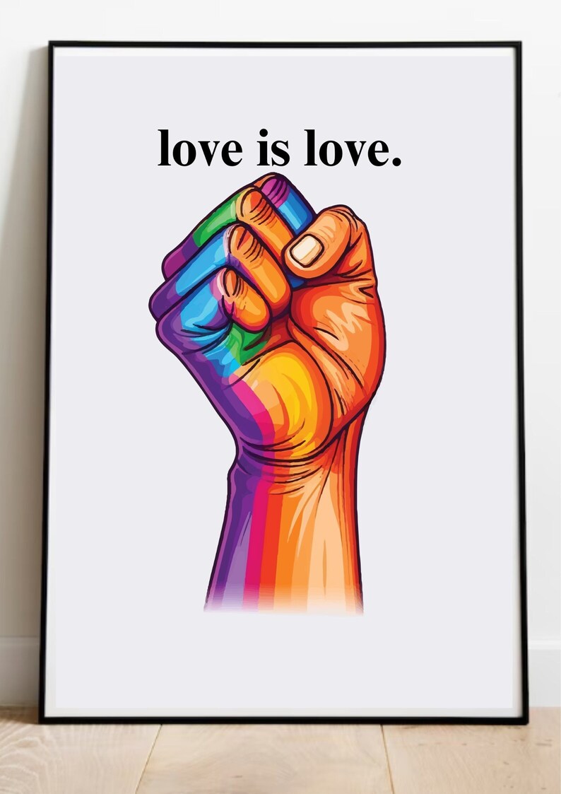 Love is Love Poster LGTB Print Diversity Inclusion Gay - Etsy