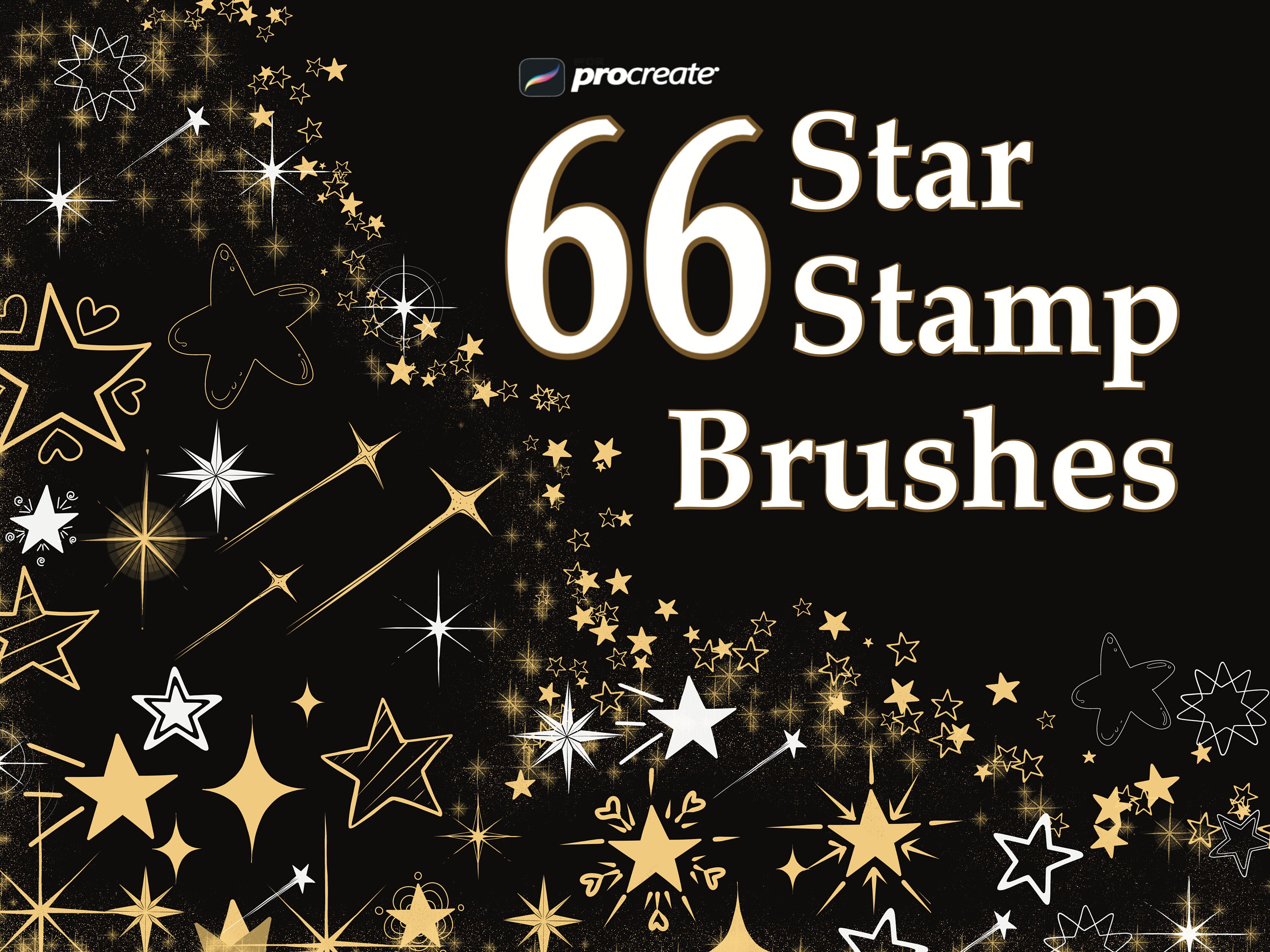 Procreate Star Stamps, Star Doodle Brushset, Star Stamp Brushes for ...