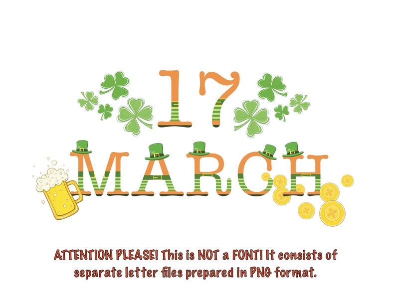St Patricks Day Letters, Saint Patricks Day Alphabet, St Patricks PNG ...
