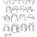 Chibi Hair Stamps for Procreate, Chibi Features Procreate, Anime Brush ...
