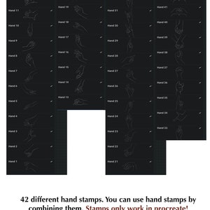 Procreate Hand Brush Set, Realistic Hand Drawings, New Hand Stamp Set ...