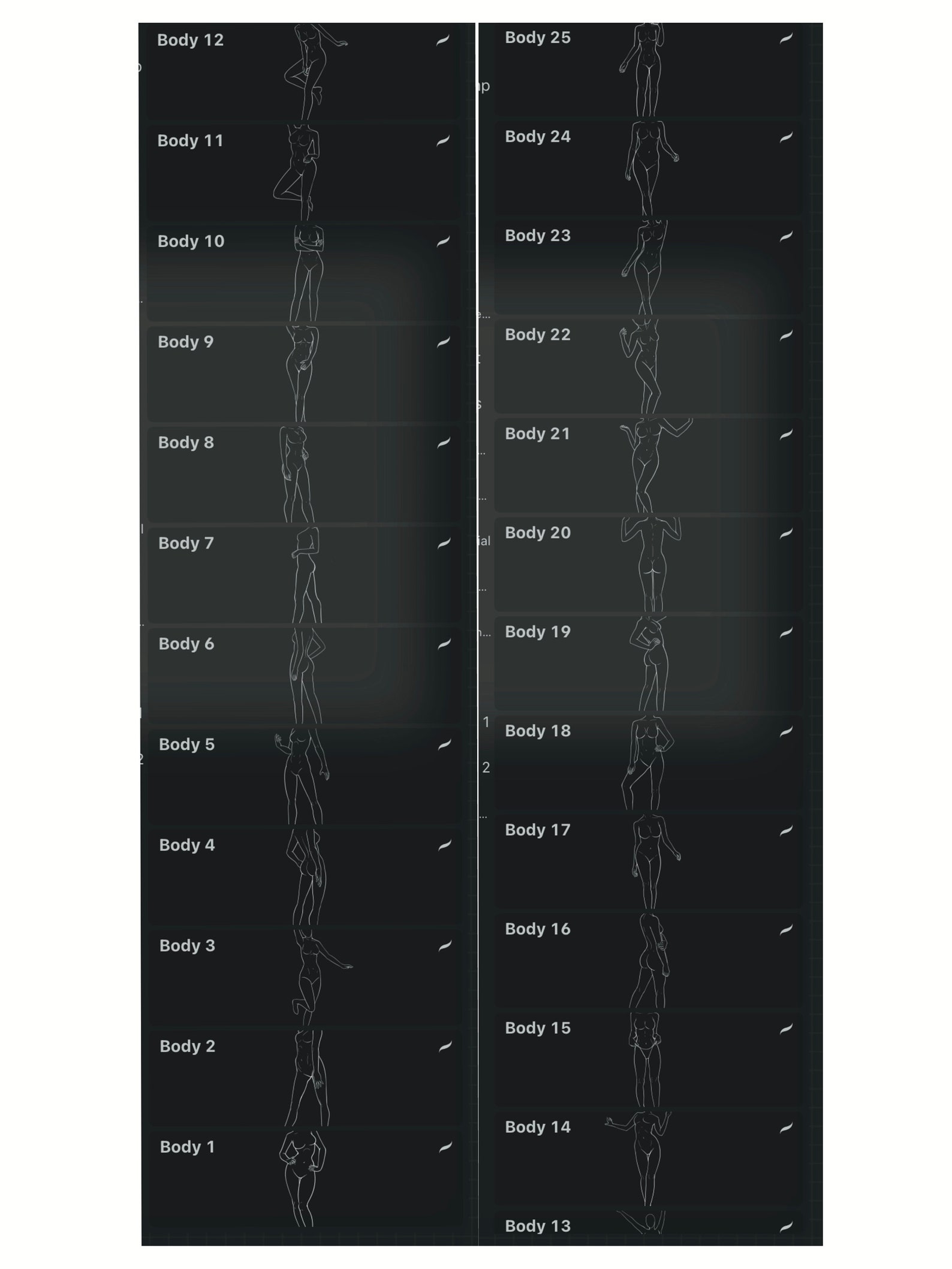 Procreate Body Stamp. Procreate Pose Brushes. Procreate Figures, Sketch ...