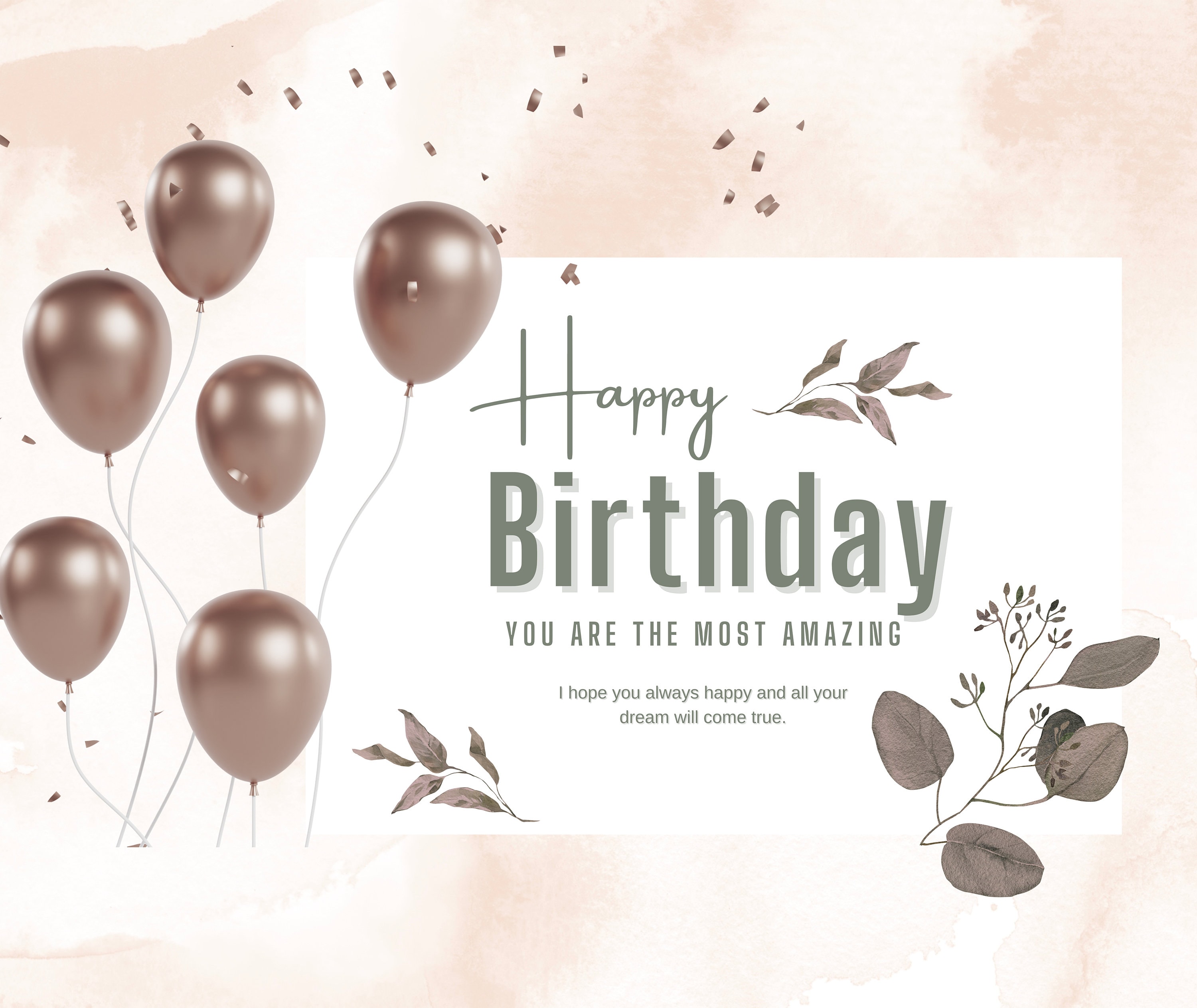 Digital Birthday Greeting Card Printable Card on Etsy Instant - Etsy