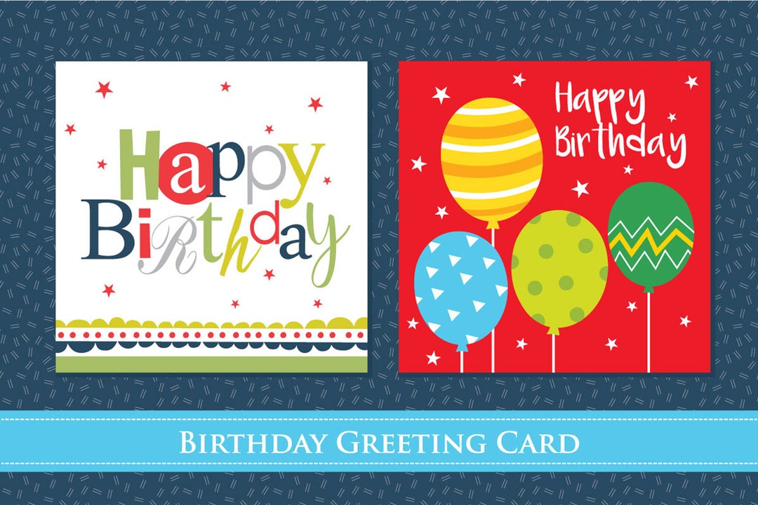 Digital Birthday Greeting Card Printable Card on Etsy Instant Download ...