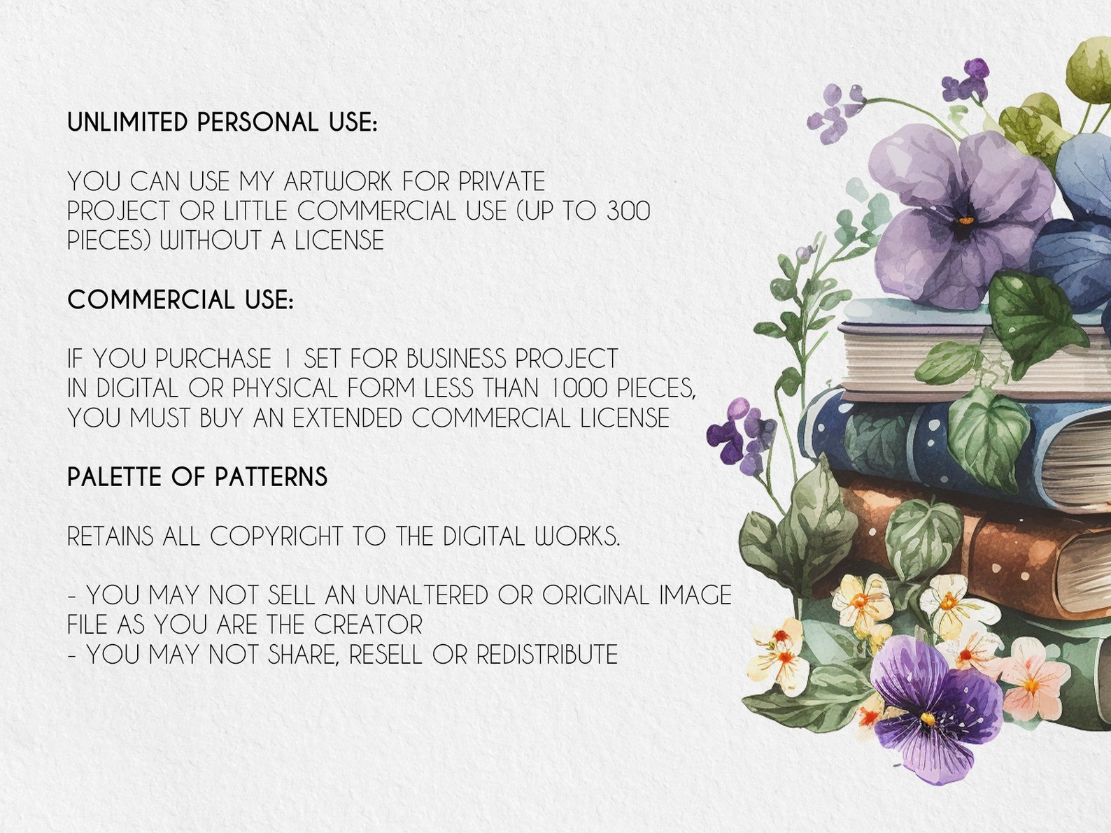 Wisteria Watercolor Clipart, Purple Flowers Clipart, Watercolor Clipart ...