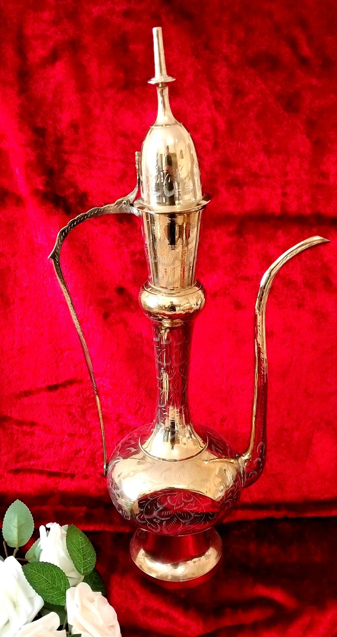 Vintage Large Ornate Brass Dallah/sarna /indian Teapot 1990's - Etsy