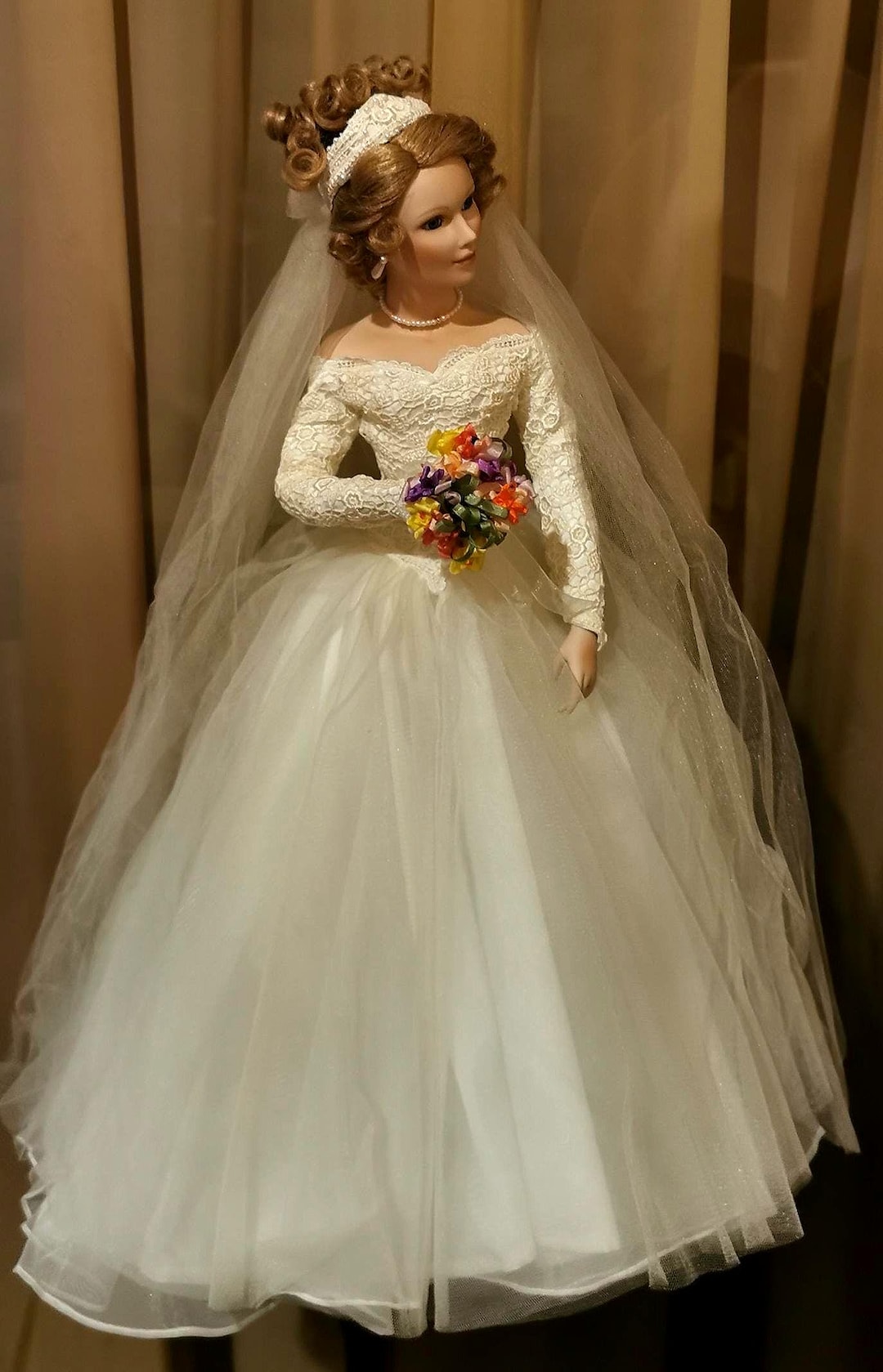 Vintage Beautiful Handcrafted Porcelain Bride Doll,, the Ashton Drake ...
