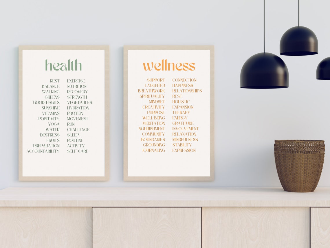 The Meaning of Health Digital Printable Downloadable Wall Decor Home ...
