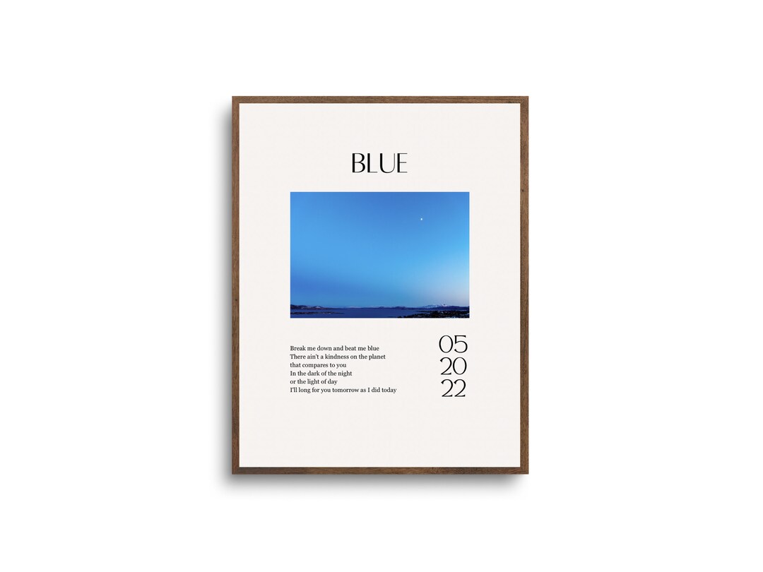 Blue Zach Bryan Lyrics DIGITAL PRINT Printable Download Music - Etsy