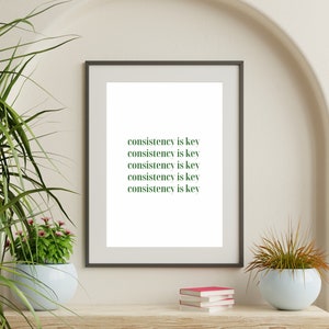 Consistency is Key Digital Printable Downloadable Wall Decor Home Decor ...