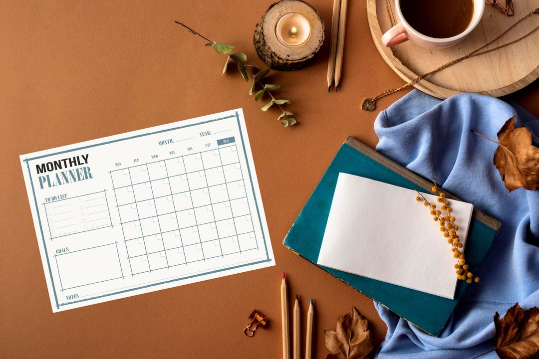 Monthly Planner, Habit, Tracker, Monthly, Cozy, List, Planner, Calender ...