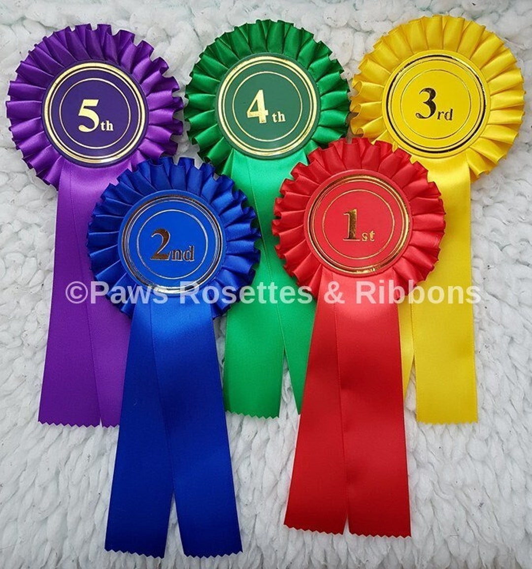 A Set of Class Rosettes for Dogs Shows, Horse Shows, Cat Shows, Etc ...