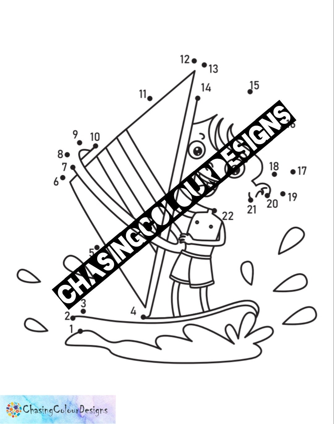 50 Dot - to - Dot Colouring Activity Book, Kids Colouring Book, Cute ...