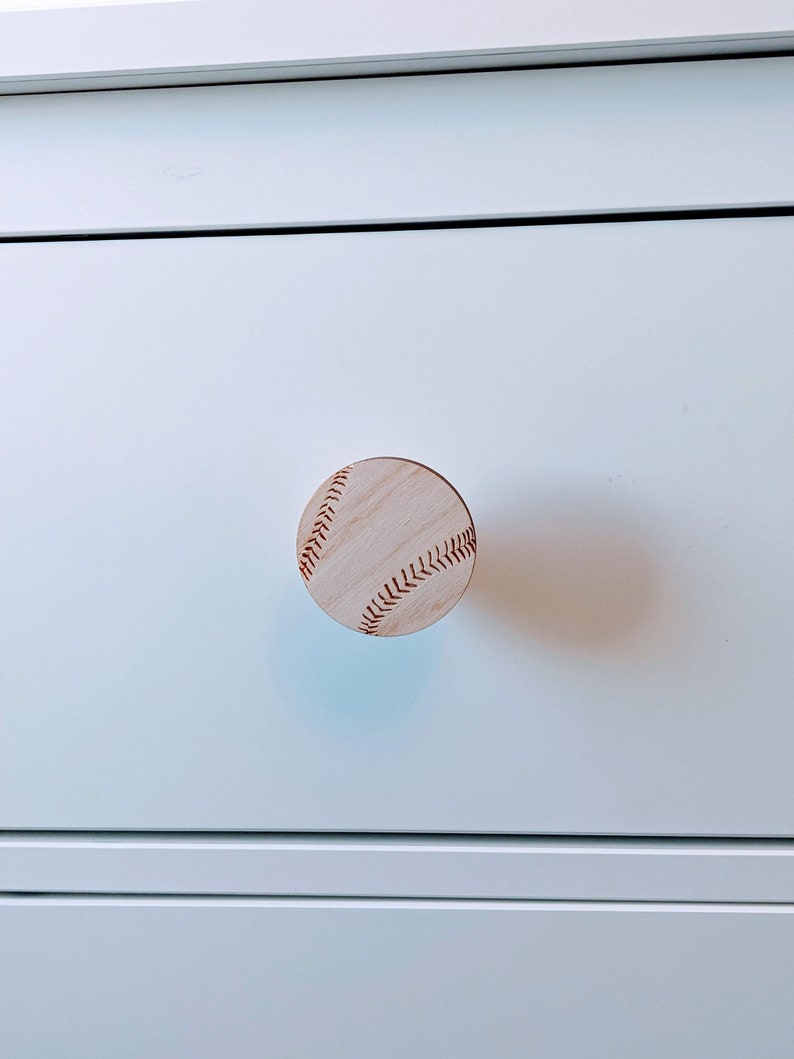 Baseball Dresser Knobs, Baseball Theme Drawer Pulls, Baseball Cabinet Hardware, Sports Wardrobe ...