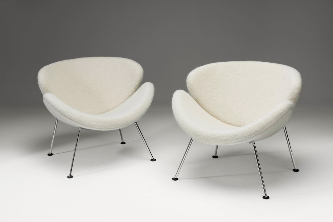 Orange Slice Chairs by Pierre Paulin for Artifort, 1980s, Set of 2 - Etsy