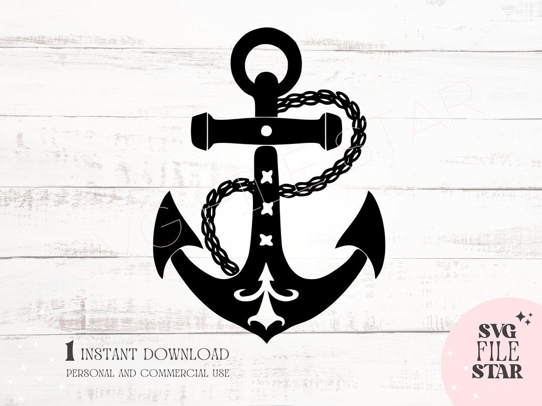 Anchor SVG Nautical Anchor SVG File Design for DIY Crafts - Etsy