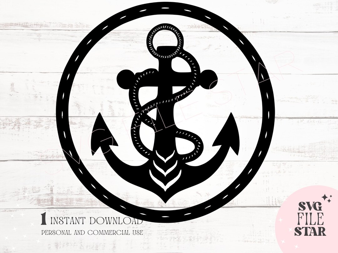 Anchor SVG Nautical Anchor SVG File Design for DIY Crafts - Etsy
