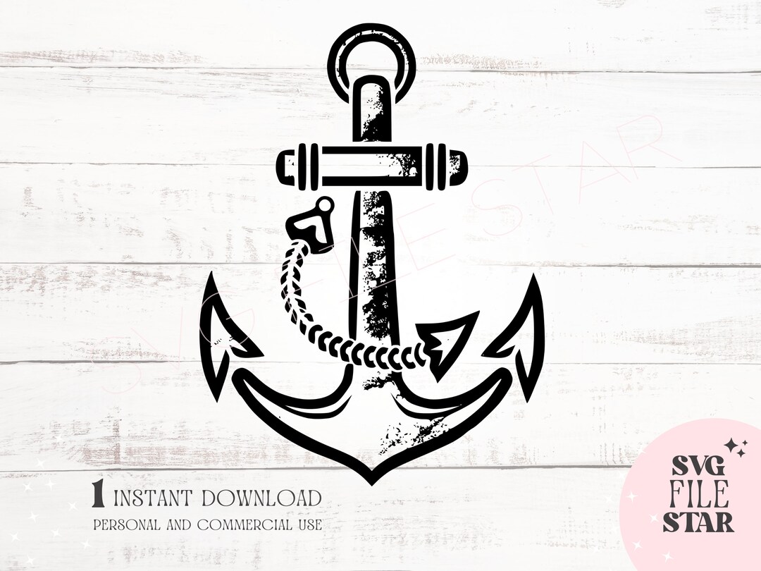 Anchor SVG Nautical Anchor SVG File Design for DIY Crafts - Etsy