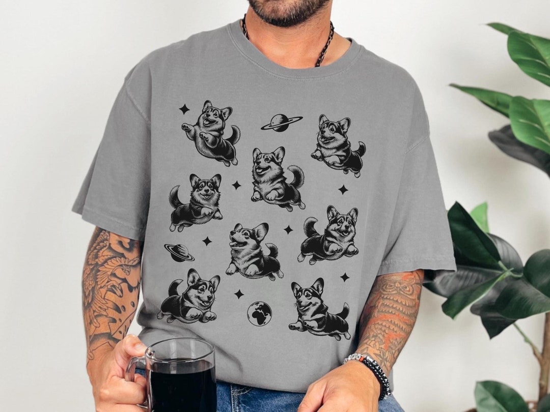 Space Corgi Shirts, Corgi Dad Shirt, Cute Corgi Gifts for Corgi Lovers ...