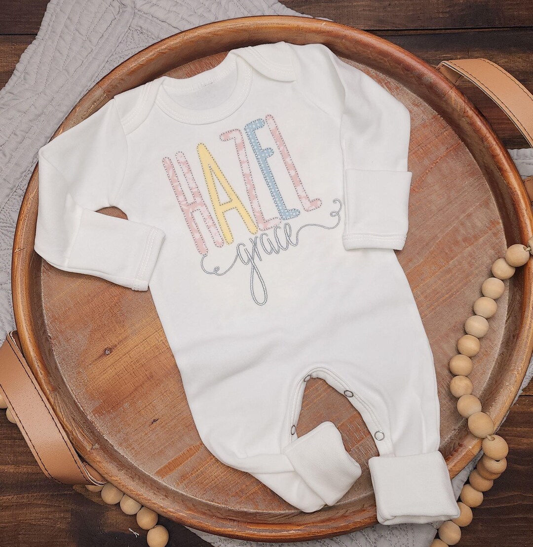 Personalized Baby Girl Romper, Infant Coming Home Outfit,baby Shower ...