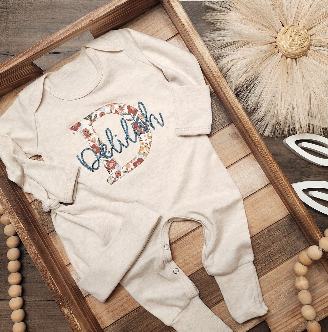 Personalized Baby Girl Romper, Infant Coming Home Outfit,baby Shower ...